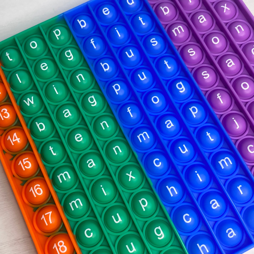 Double-Sided, Early Learning Popper Sensory Spelling Educational Toy ...