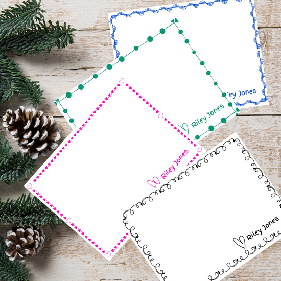 Personalized Kids Notecards Set with Pen – Fun Learn Grow Co.